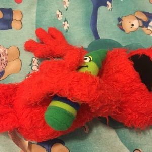 Other | 202 Elmo Plush With Green Crayon Sesame Street | Poshmark